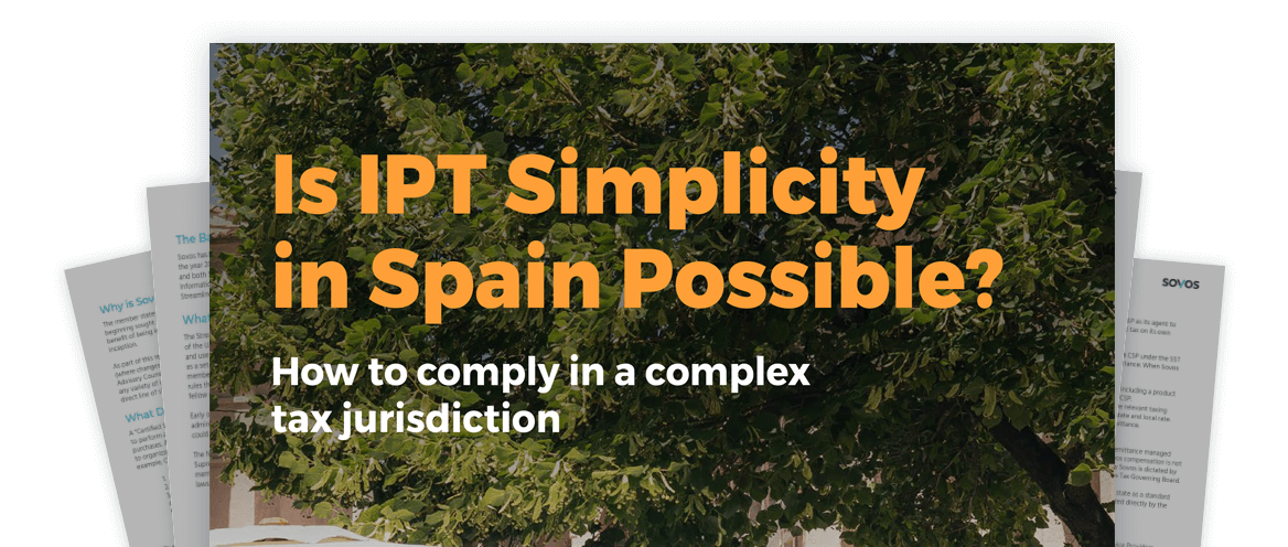 IPT Spain: Insurance Premium Tax Compliance E-Book | Sovos