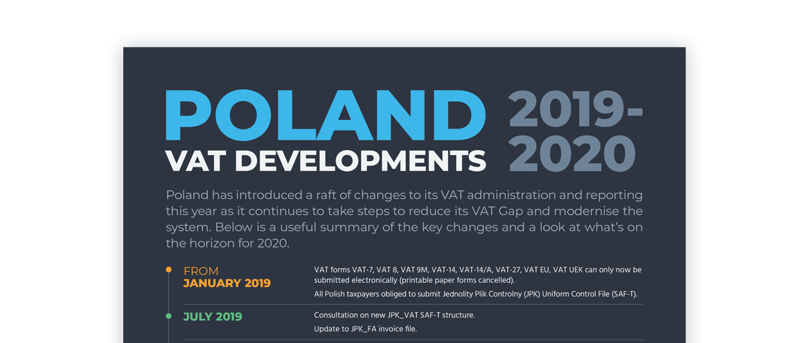 Poland VAT Developments 2019-2020 | Sovos